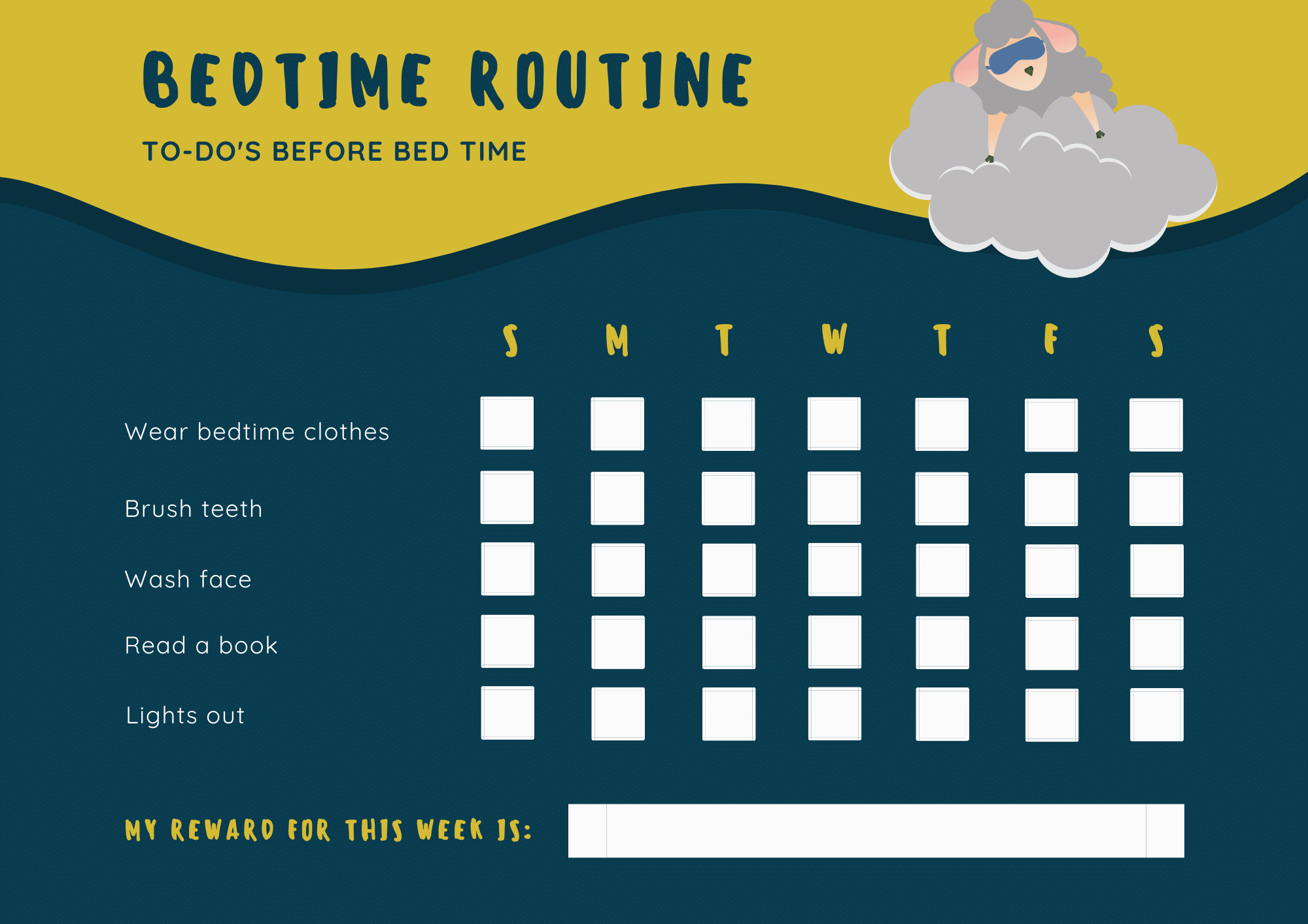Free Kids Bedtime Routine Chart - Printable & Perfect For Toddlers